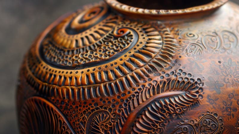 The Intricate Patterns and Designs Adorning a Coilbuilt Vase Showing ...