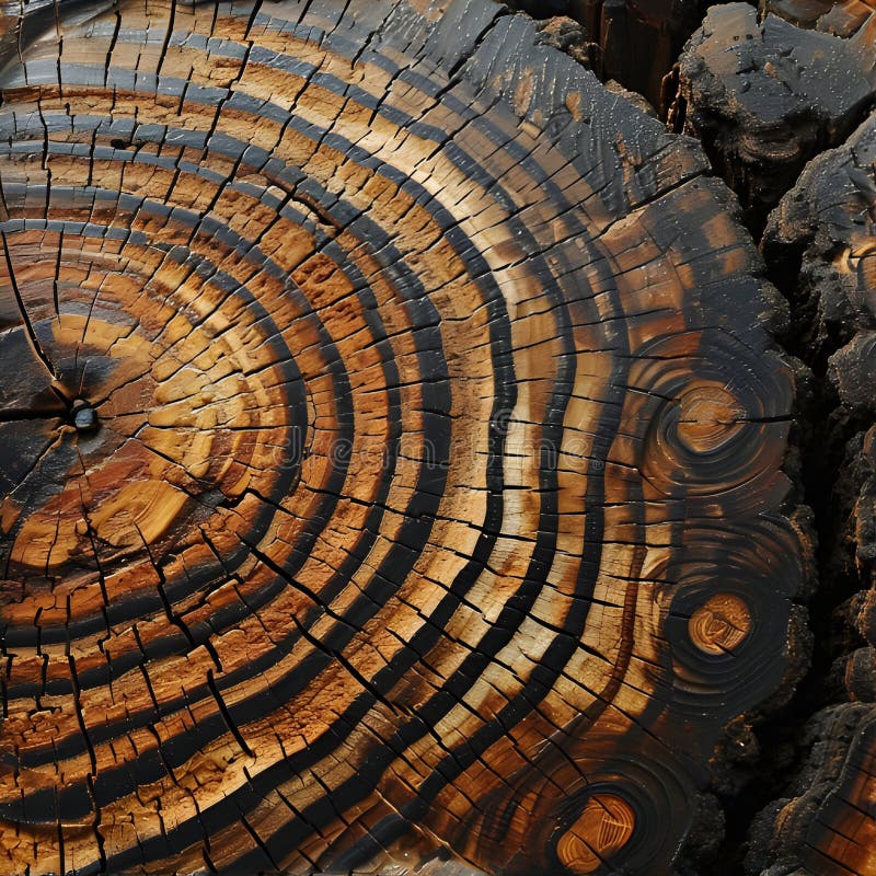The Intricate Patterns Formed by the Growth Rings of an Ancient Tree ...