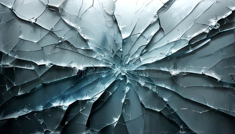 Intricate Patterns Formed by Shattered Glass Reflecting Light in a Dark ...