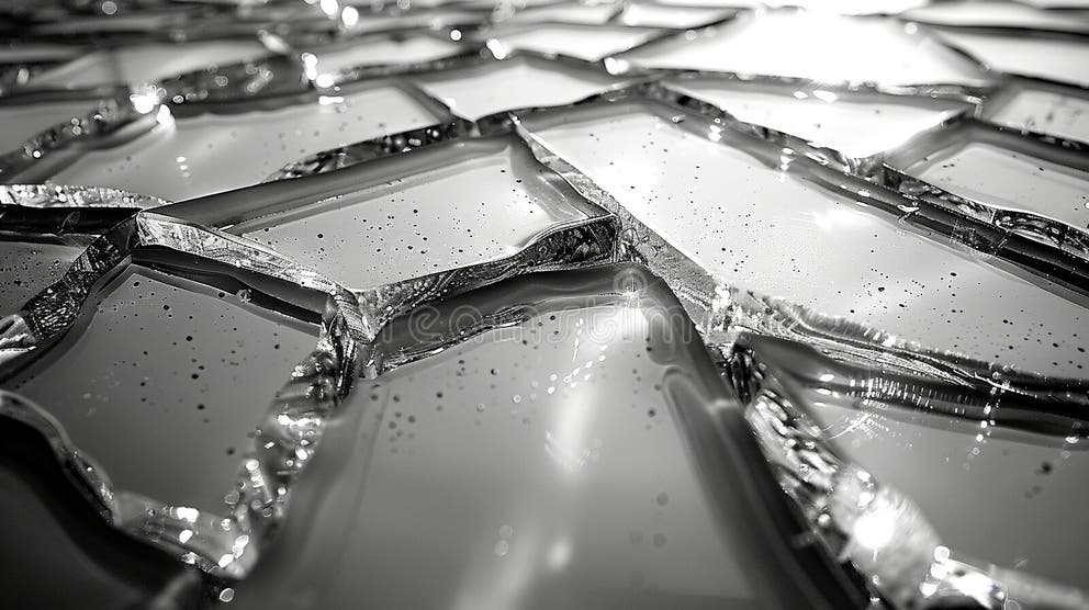 Intricate Patterns Formed by Shimmering Glass Under Soft, Diffused ...