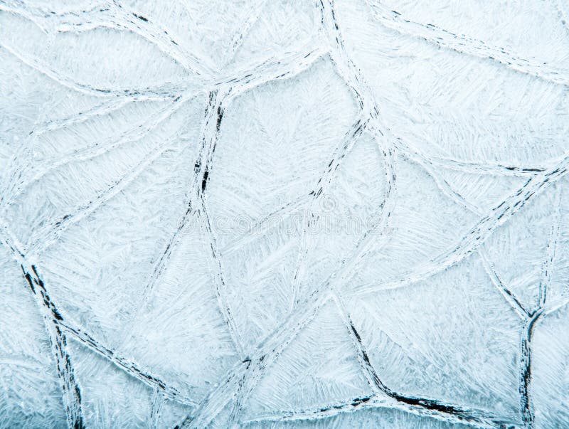Intricate Patterns of Frost on a Cold Surface Stock Illustration ...