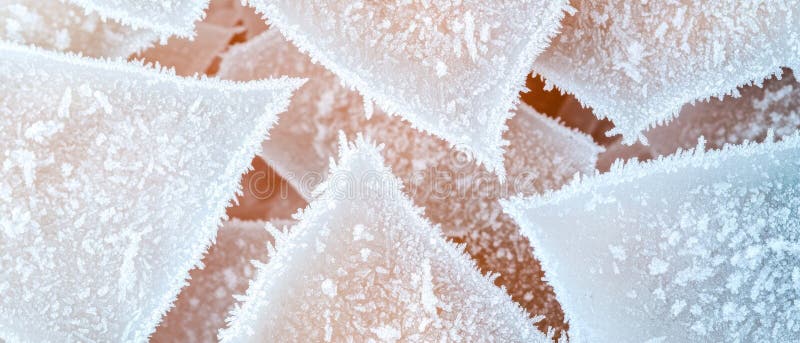 Intricate Patterns of Frost on a Surface Stock Illustration ...