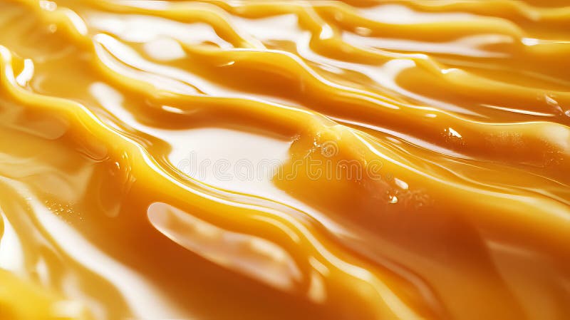 Intricate Patterns of Golden Caramel Drizzle Create a Visually Stunning ...