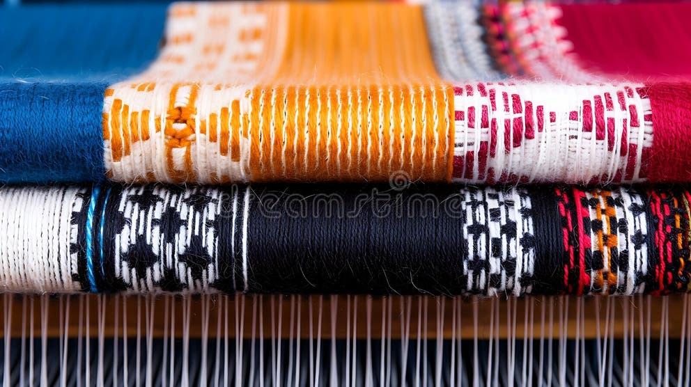 Intricate Patterns of Handwoven Textiles Showcasing Craftsmanship and ...