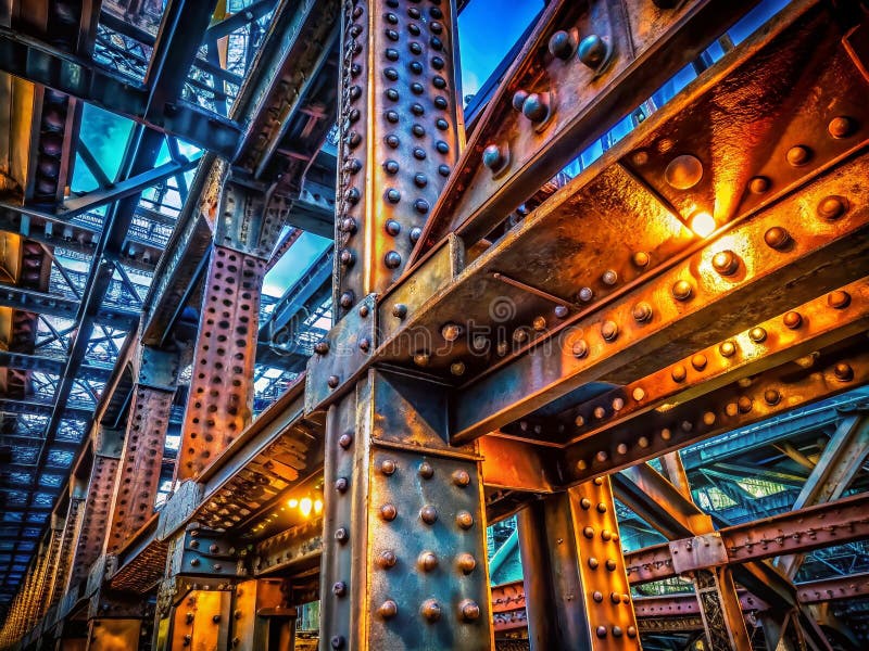 Intricate Patterns and Industrial Strength a Surreal CloseUp of Riveted ...