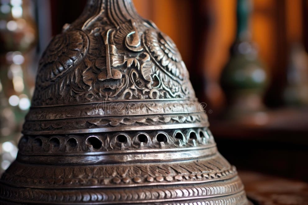 Intricate Patterns on the Interior of a Bell Mold Stock Illustration ...