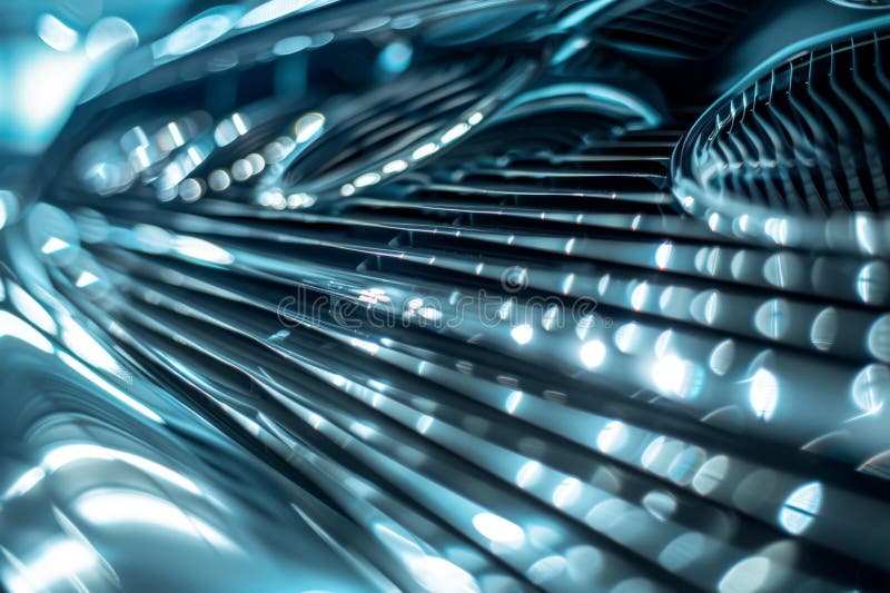 Intricate Patterns of Light and Reflection in a Modern Architectural ...