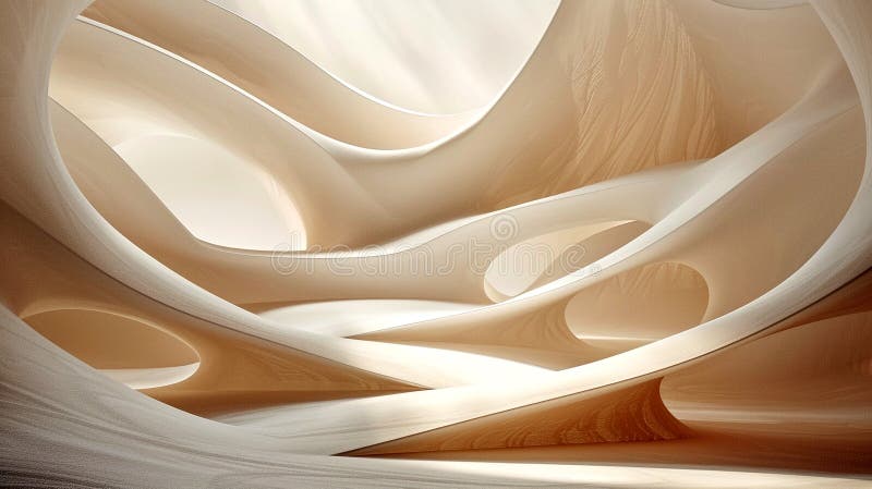 Intricate Patterns of Light and Shadow Swirl within a Modern ...