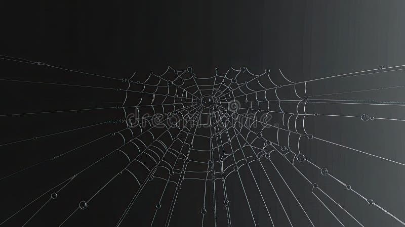 Futuristic Metallic Spider Web Design with Chrome Accents Against a ...