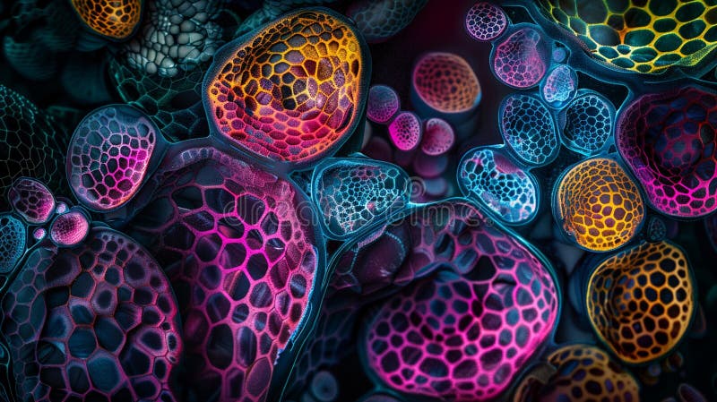 The Intricate Patterns of Plant Cells Under a Microscope Create a ...