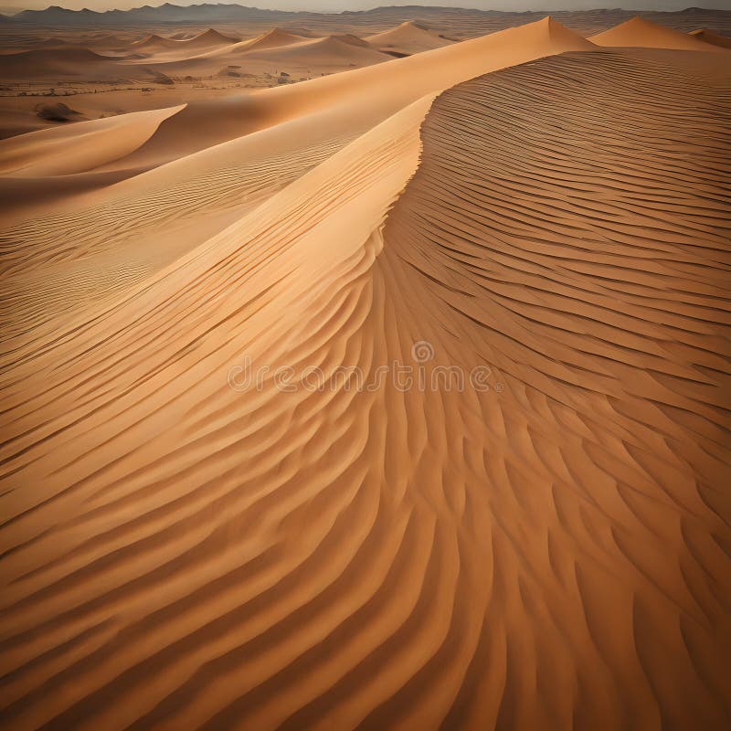 The Intricate Patterns of Sand Dunes Shaped by the Wind in a Vast ...