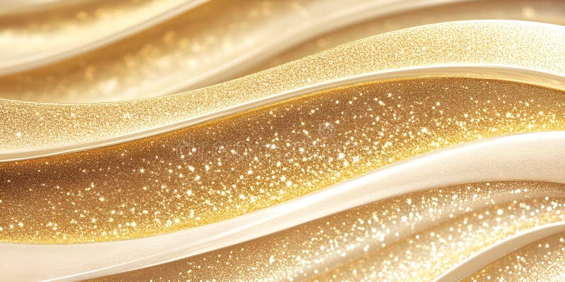 Intricate Patterns of Shimmering Gold Waves Create a Luxurious Backdrop ...