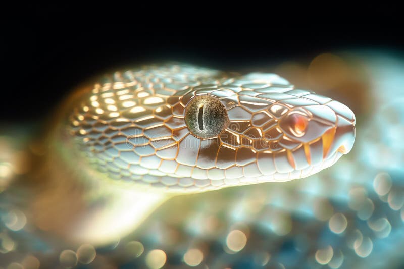 The Intricate Patterns of a Snake S Scales Shimmer with Various Hues ...