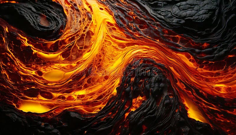 The Intricate Patterns and Textures of the Lava Flow Highlight the ...