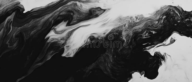 Intricate Patterns of Washed Black Ink Over a Soft White Background ...