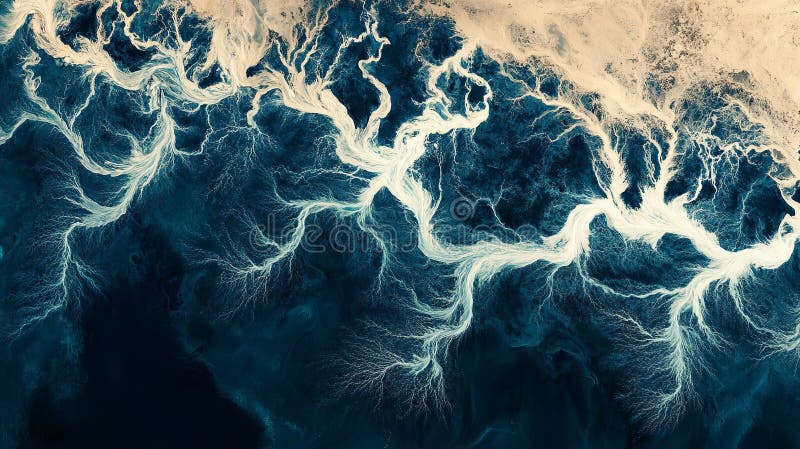 Intricate Patterns of Water Flow in River Delta Create Stunning Visuals ...