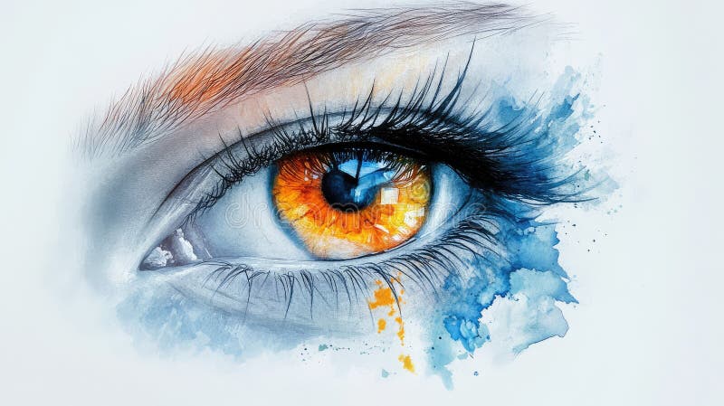 Intricate Pencil Sketch of Human Eye with Falling Tear ? Capturing Deep ...