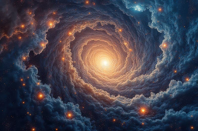 The Paradox of Infinite Realms Stock Illustration - Illustration of ...