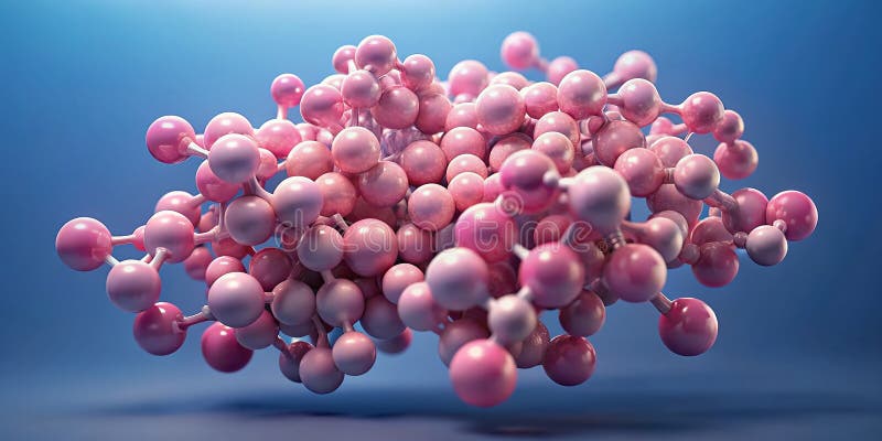 Intricate Pink Molecular Structure a Stunning 3D Render Explores the ...
