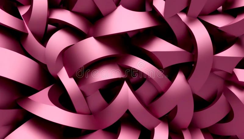 Intricate Pink Ribbon Patterns Create a Mesmerizing Visual Tapestry ...