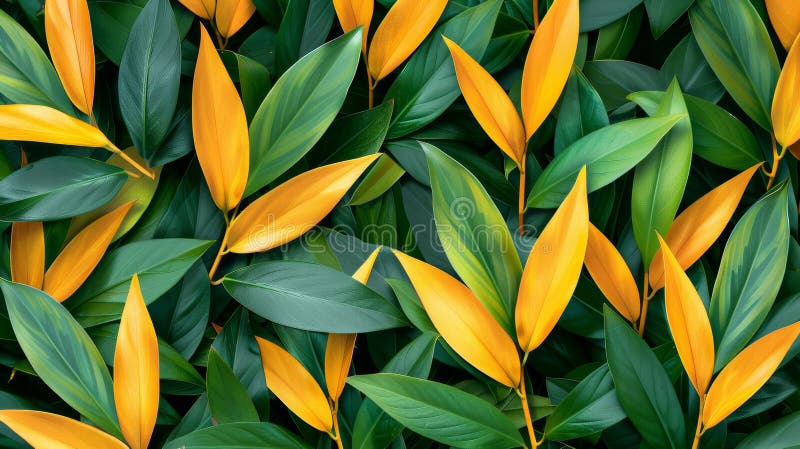 Intricate Plant Patterns Blending Shapes and Colors on a Vibrant ...