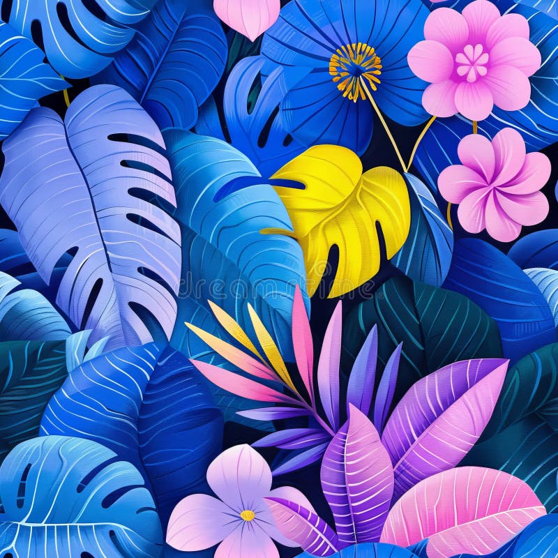 Intricate Plant Patterns Forming Complex Designs with Vibrant Shapes ...