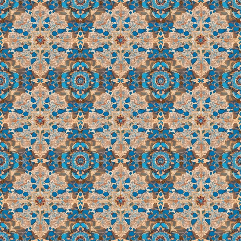 An Intricate Portuguese Tile Pattern Design Generated by Ai Stock ...