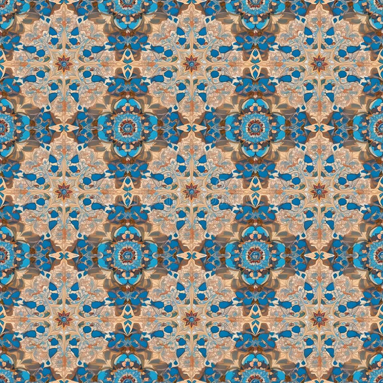 An Intricate Portuguese Tile Pattern Design Generated by Ai Stock ...