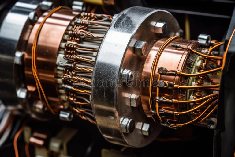 Modern Big Copper Powerful Motor. Generative AI Stock Photo - Image of ...