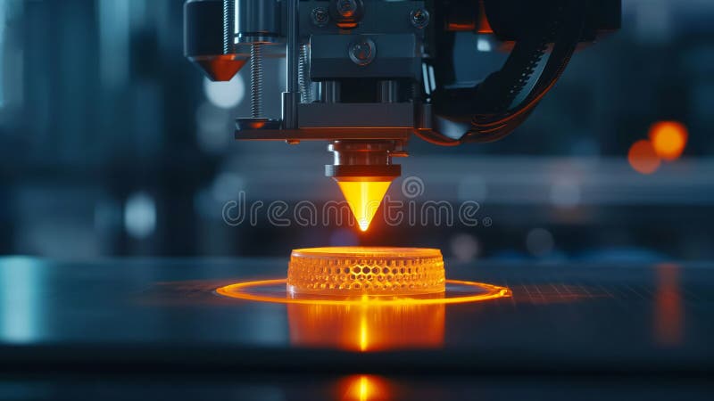 Intricate Process of 3D Printing, 3D Printer’s Nozzle, Meticulously ...