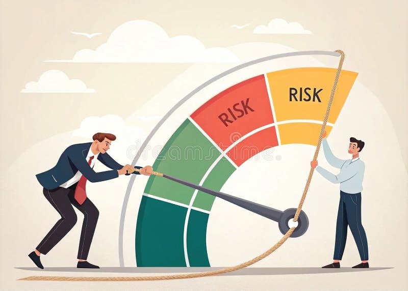 The Intricate Process of Risk Management. Stock Illustration ...