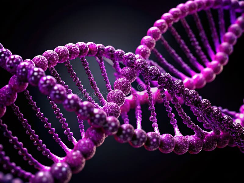 Intricate Purple DNA Helix Design a Stunning Abstract Visual ...