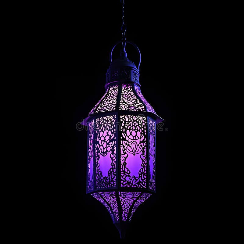 Intricate Purple Lantern stock illustration. Illustration of decor ...