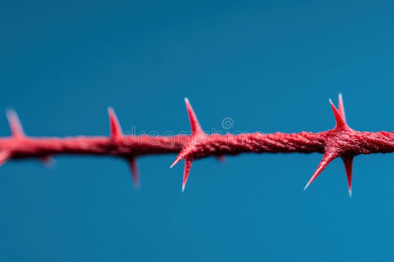 Intricate Red Bumpy Object with Spikes Showcases Rough Texture Against ...