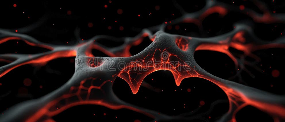 Intricate Red Neural Network Structures Create Captivating Visual ...