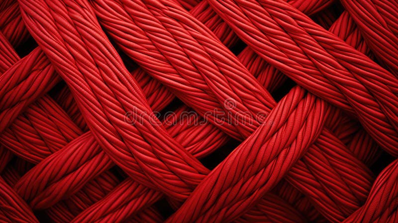 Intricate red ropes tied stock illustration. Illustration of twisted ...