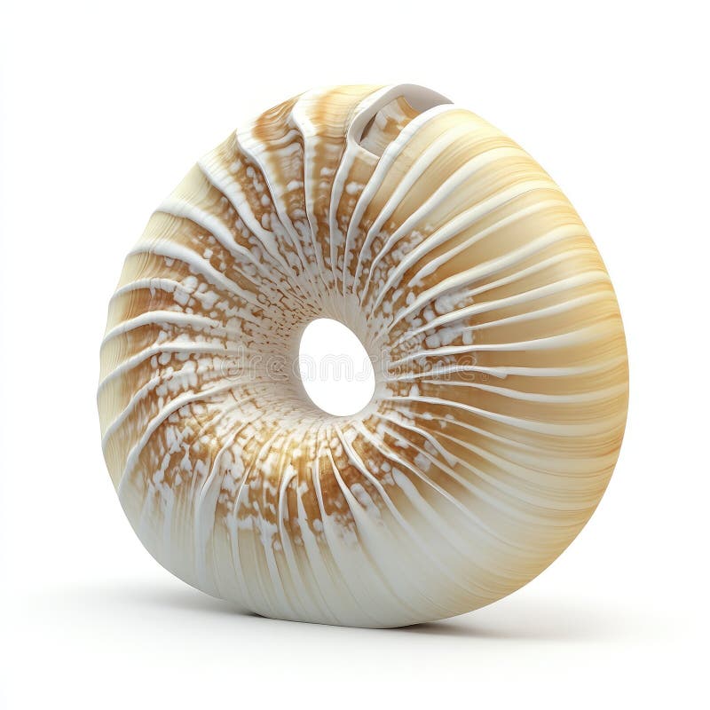 Stunning Nautilus Shell, Spiraled Seashell Design, Ocean Decor Stock ...