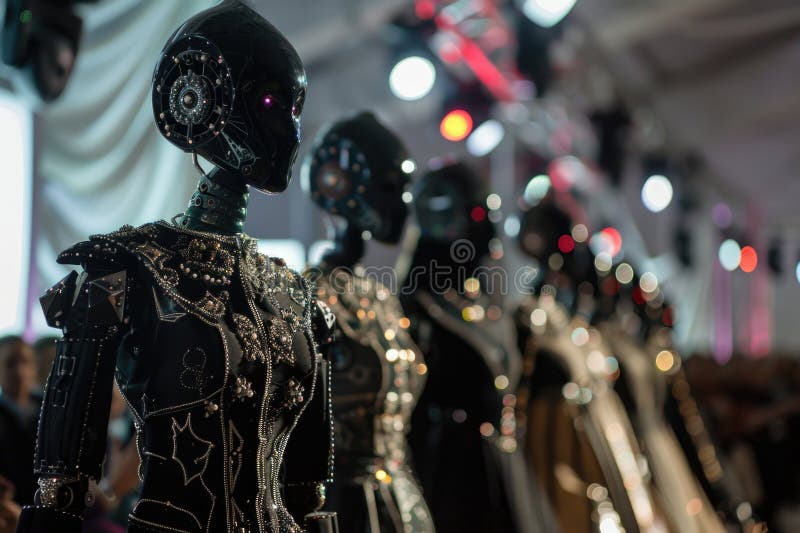 Intricate Robotics Models with Elaborate Designs at a Tech Fashion Show ...
