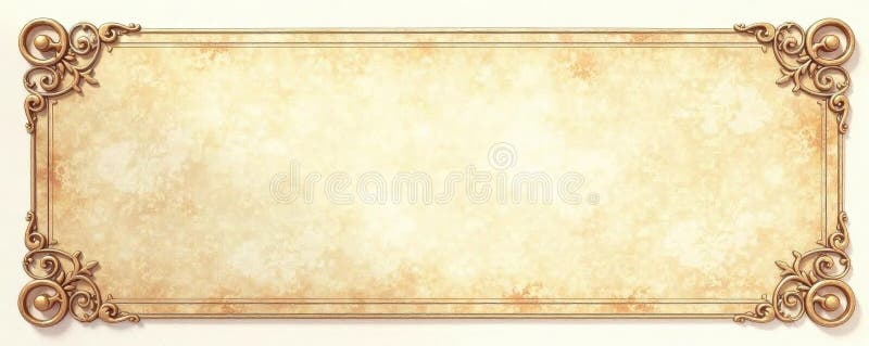 Intricate Rolled Antique Scroll, Ivory Tone, Pure White Background ...