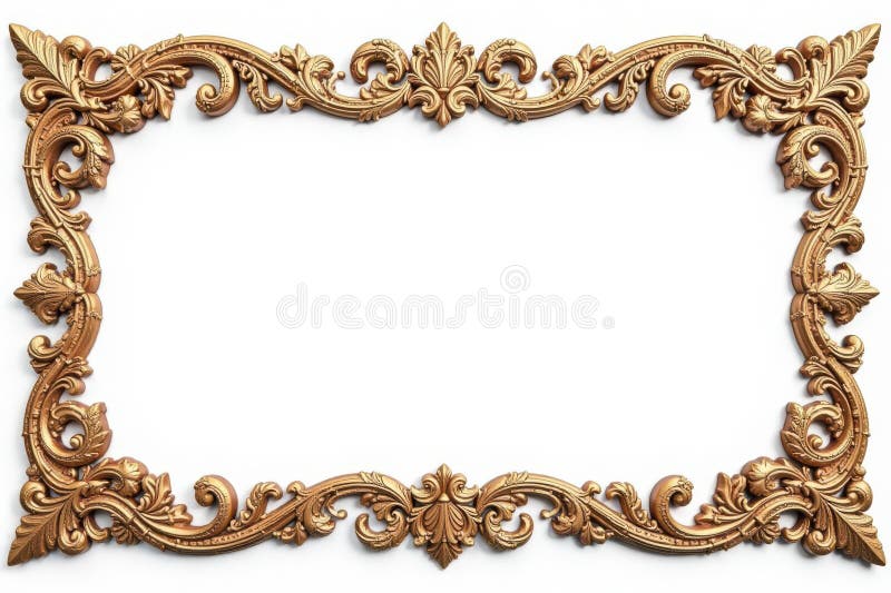 Intricate Roman Scrollwork on a Pure White Studio Background ...