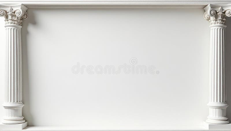 Intricate Roman Style Carvings on Pristine White Backdrop, Design ...