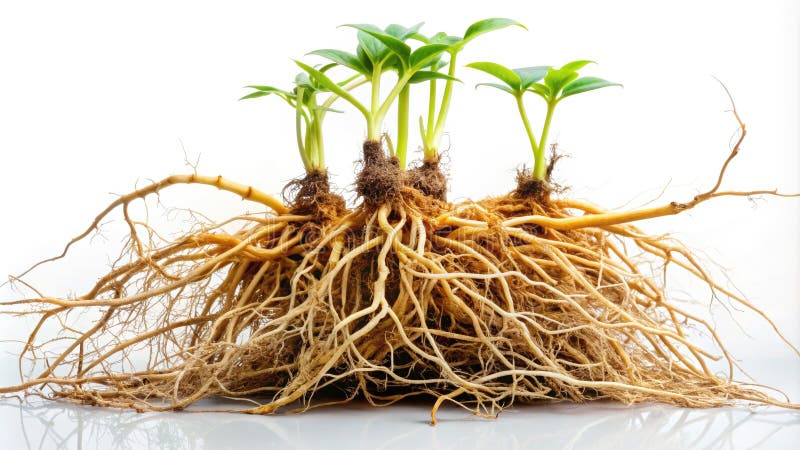 Intricate Root System of a Young Sprout a CloseUp Study of Germination ...
