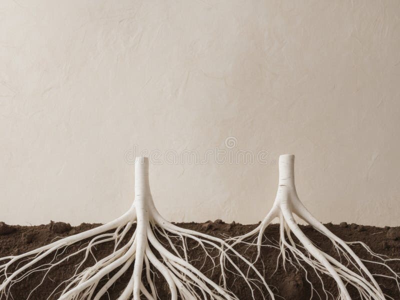 Intricate Roots Beneath the Soil Surface. Stock Photo - Image of ...