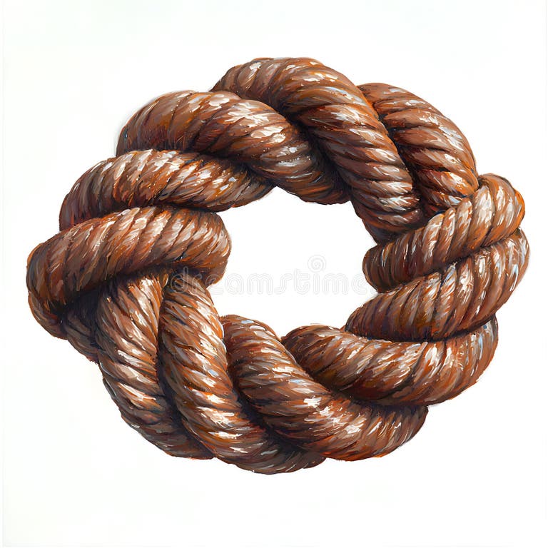 Intricate Rope Knot Circular Design Element a Richly Textured ...