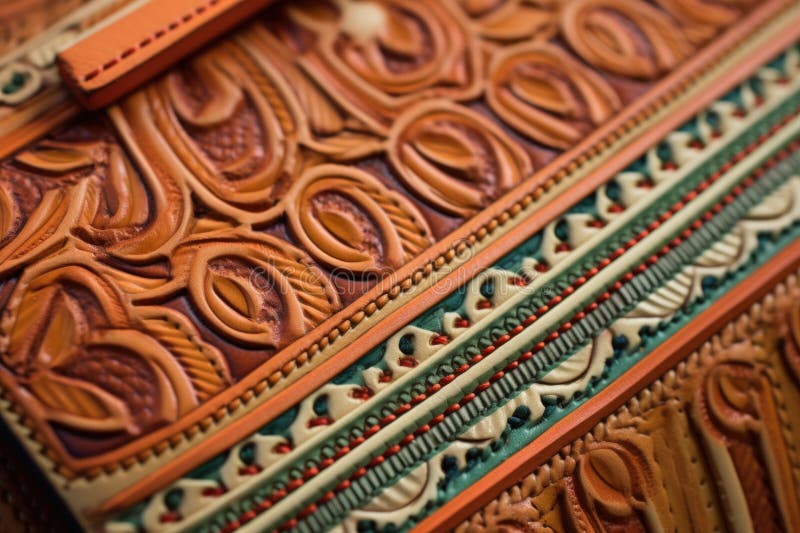 Intricate Saddle Stitching Details and Patterns Stock Photo - Image of ...