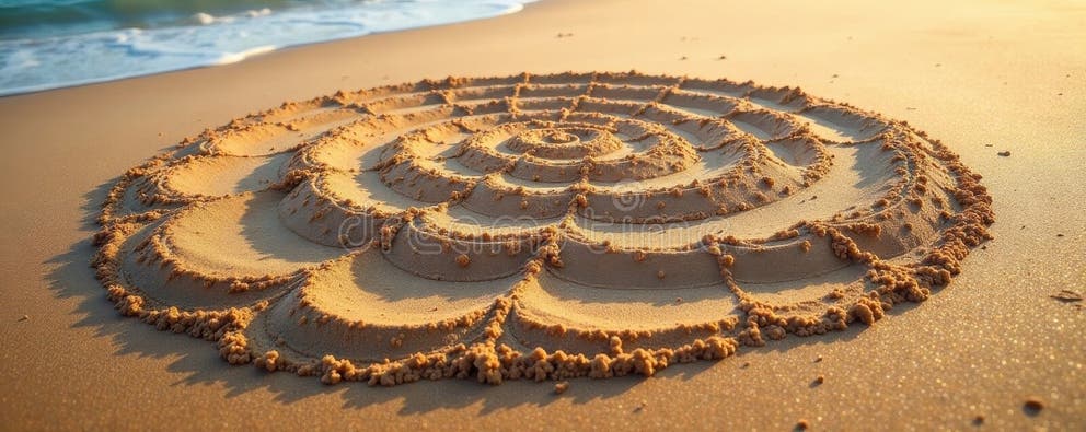 Intricate Sand Art Patterns, Ephemeral Beach Designs, Footprints ...