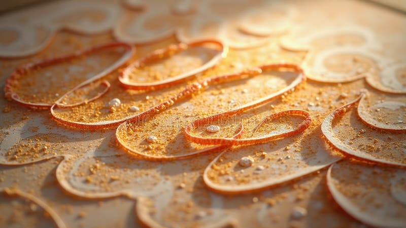Intricate Sand Art with Sunlit Patterns and Lattice Design Stock ...
