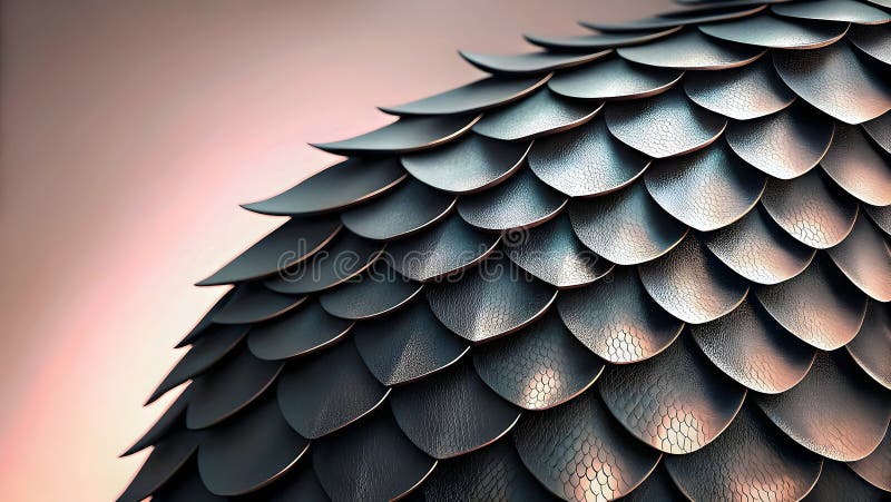 Intricate Scaled Texture Surface Reflecting Light Creating Depth Stock ...
