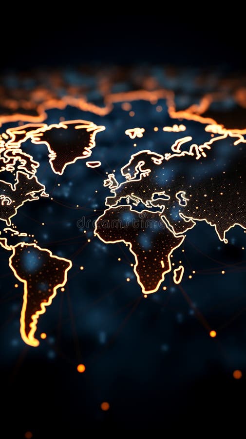 Intricate Scales and Points Forming an Abstract World Map Pattern Stock ...