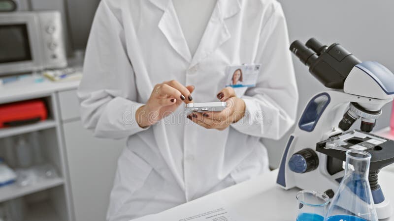 Intricate Science at Her Fingertips, Young, Beautiful Hispanic Woman ...